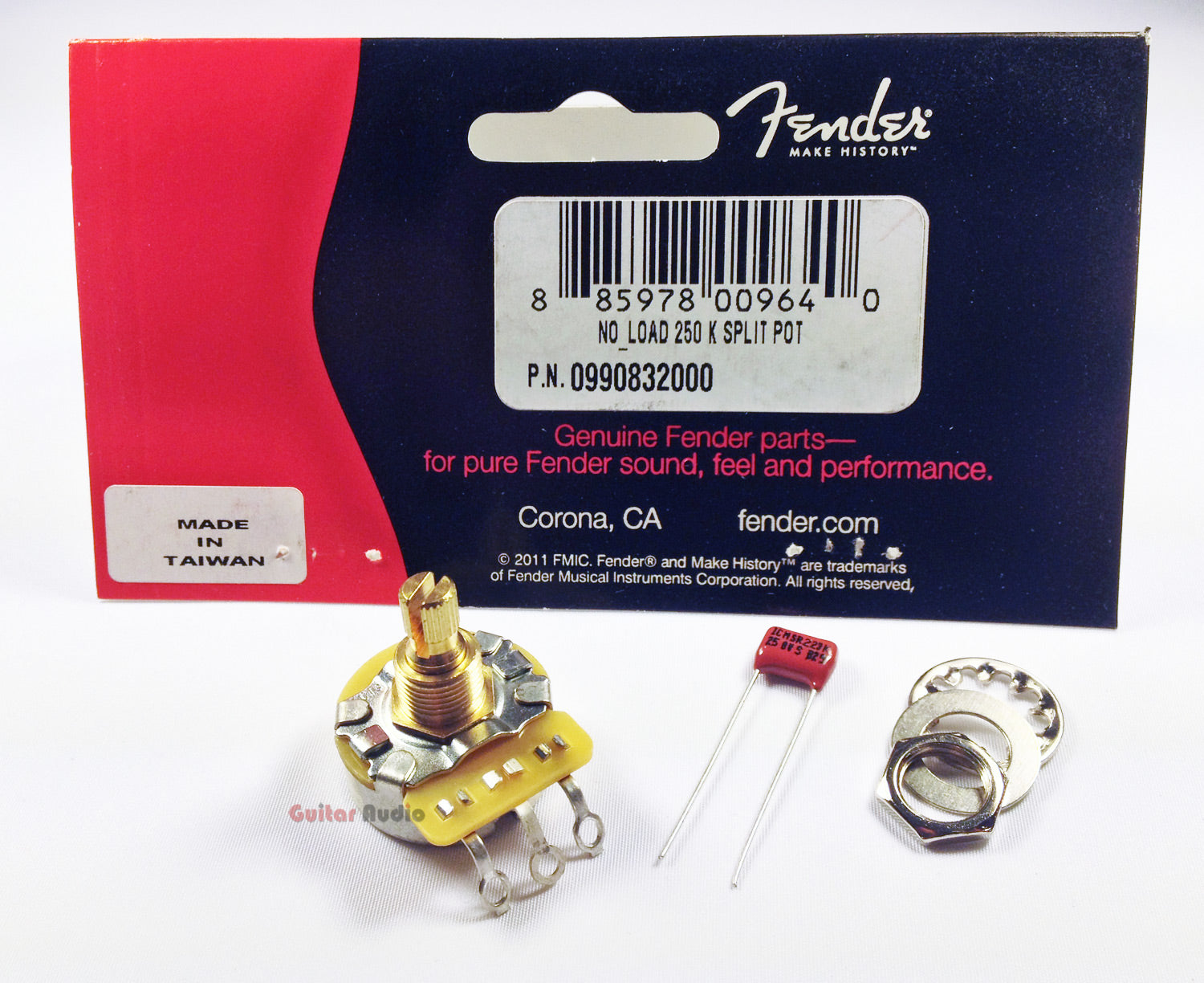 Genuine Fender 250K No Load Pot Split Shaft CTS Volume/Tone Knob Poten