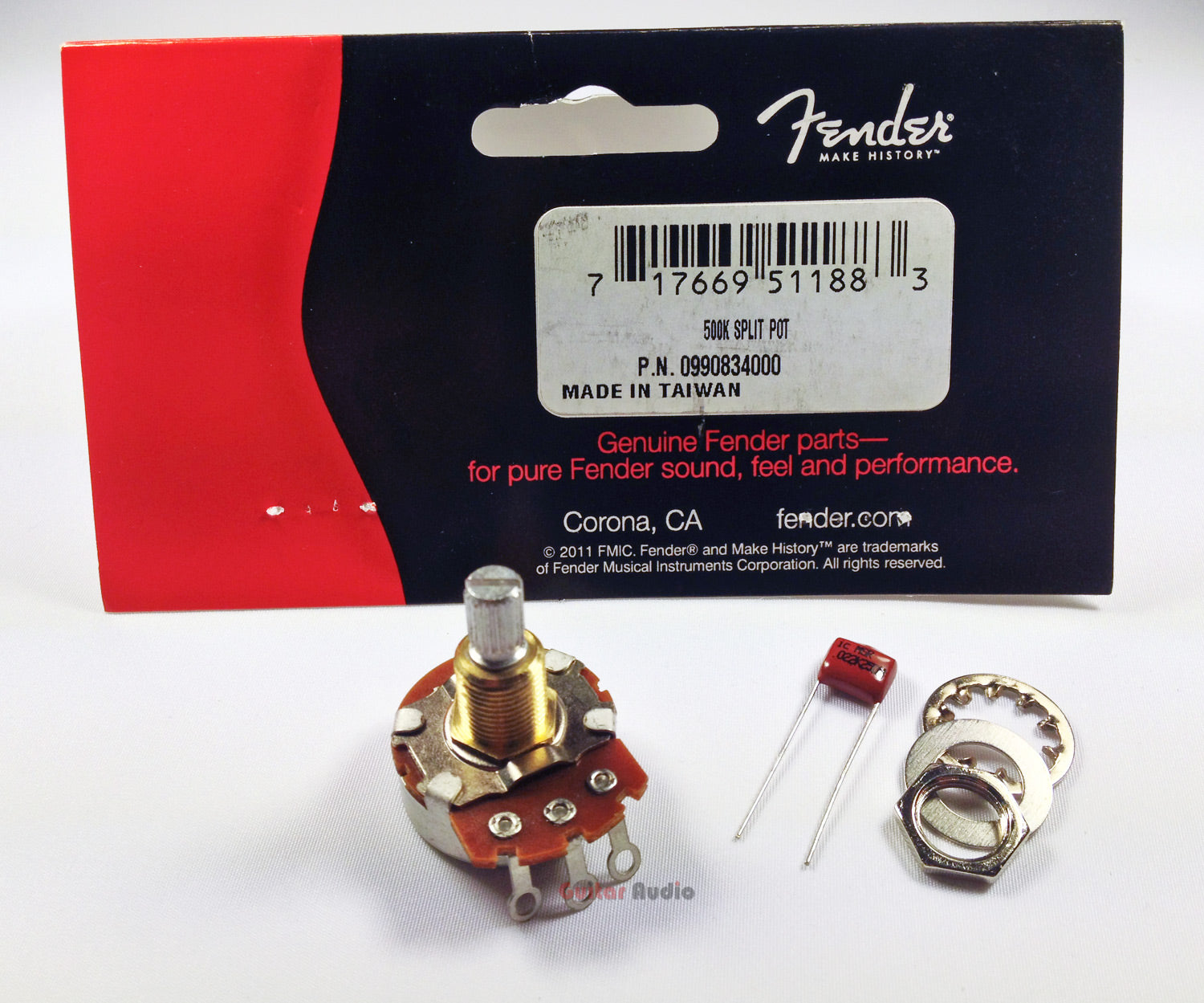 Genuine Fender 500K Split Shaft Pot CTS Guitar Volume/Tone Control Pot