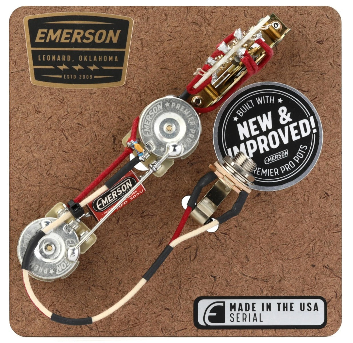 Emerson Custom USA Prewired Kit for 4-Way Fender Tele/Telecaster w/ 25