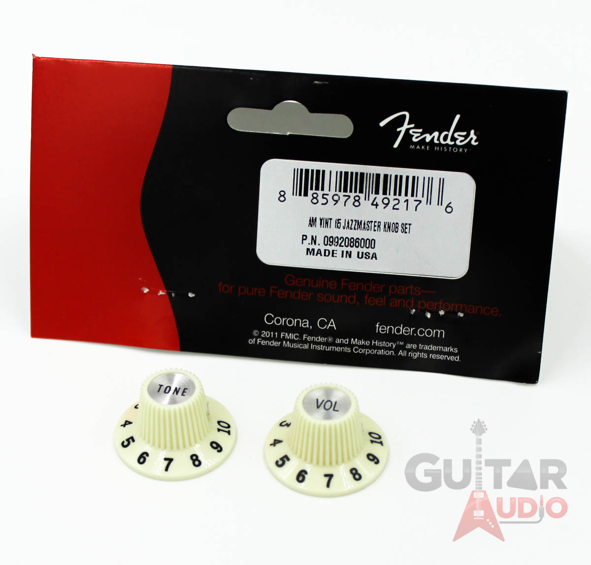 Genuine Fender '65 American Vintage Jazzmaster Hat Knobs Pair Set - 09