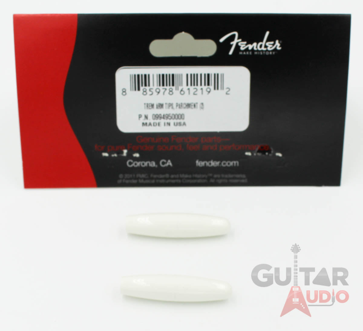 Genuine Fender Stratocaster/Strat Guitar Tremolo/Trem Arm Tips, Parchm