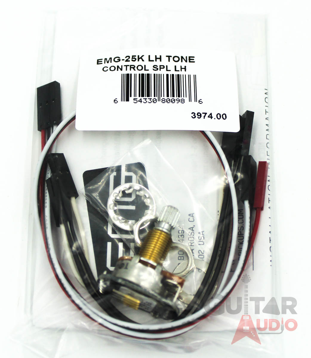 EMG 25k Solderless B124 Tone Left-Handed Control Pot Split Shaft (3974