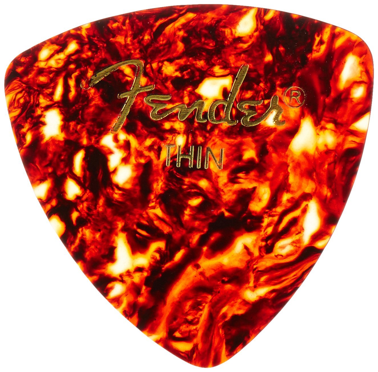 Fender 346 Shape Celluloid Guitar Picks - SHELL, THIN - 72-Pack (1/2 G