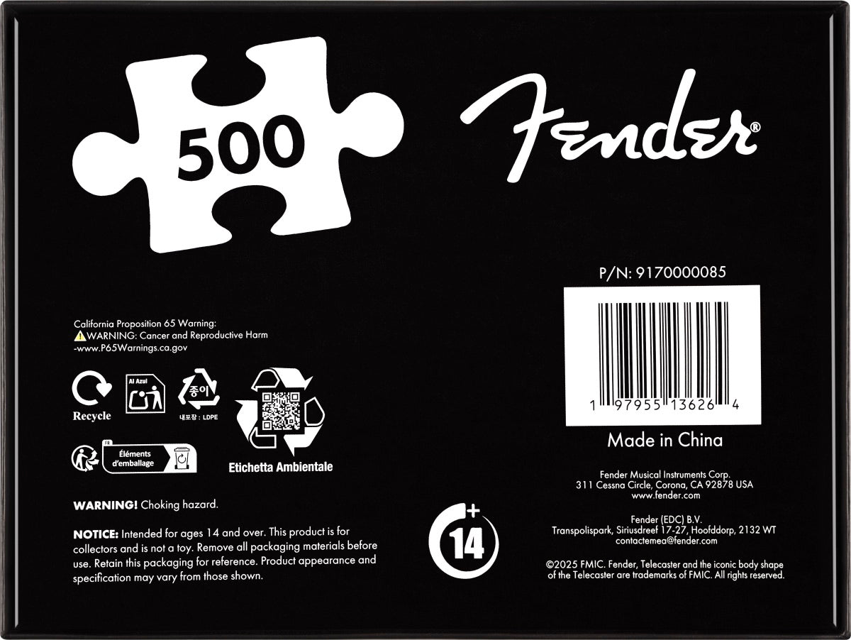 Fender 75th Anniversary Telecaster/Tele 500-Piece Guitar Puzzle, Colle