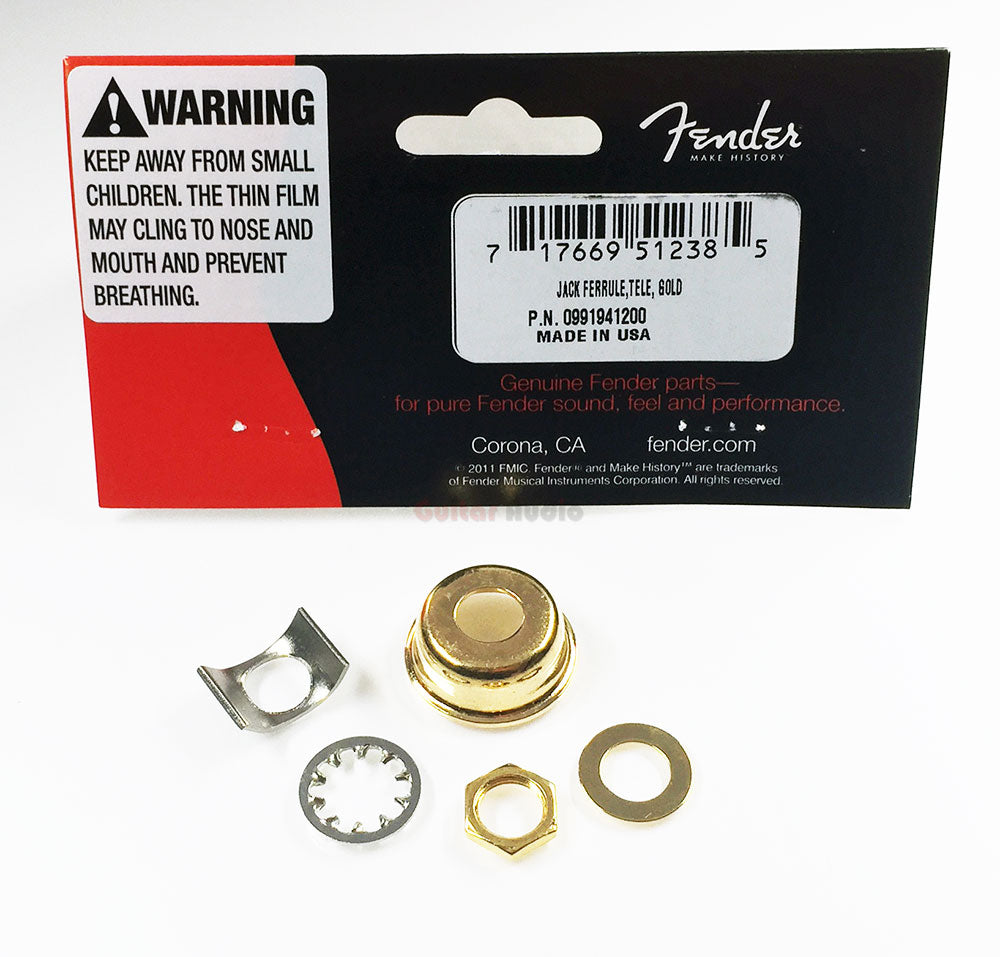 Genuine Fender Telecaster/Tele Guitar Input Jack Ferrule Plate Cup - G