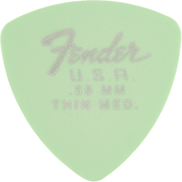 Fender Dura-Tone 346 Shape Guitar Picks, .58, Surf Green, 12-Pack
