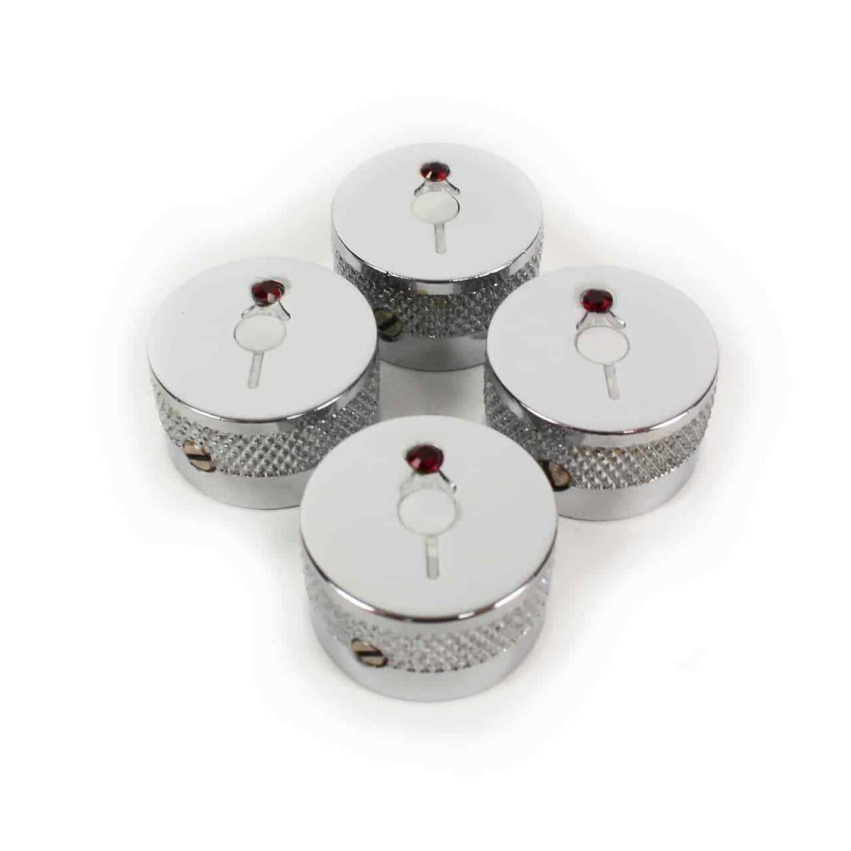 Genuine Gretsch Knobs (Set of 4) with Arrow & Jewel, Chrome, 922-1027-