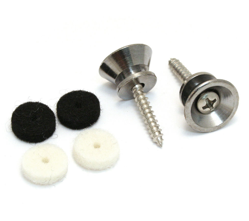 Genuine Fender Standard Series CHROME Guitar Strap Buttons for Strat/T