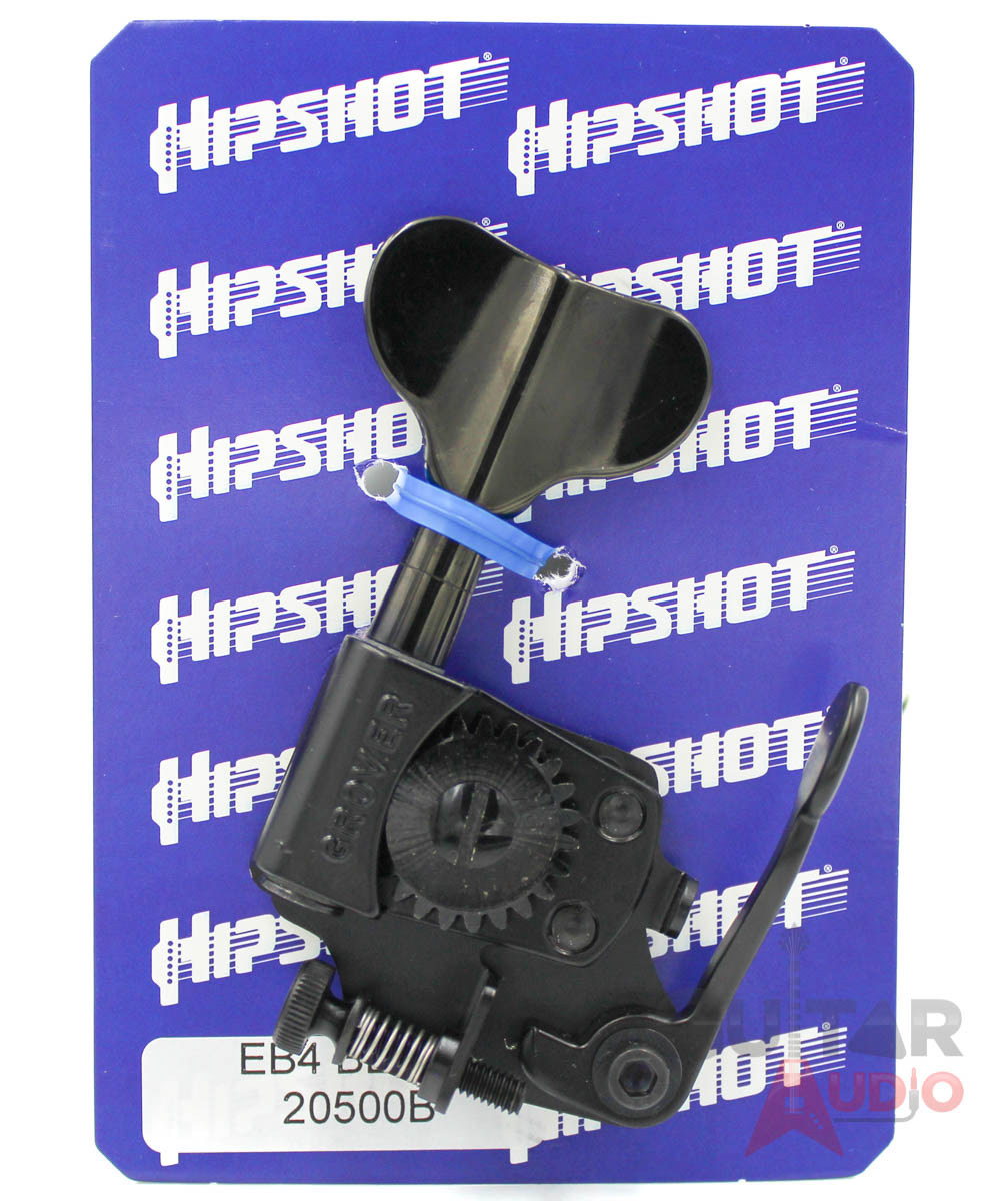 Hipshot EB4 D-Tuner X-Tender Retrofit Grover for Gibson Bass, Black, 2